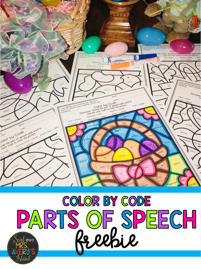 Parts of Speech Easter Color Sheet | PDF