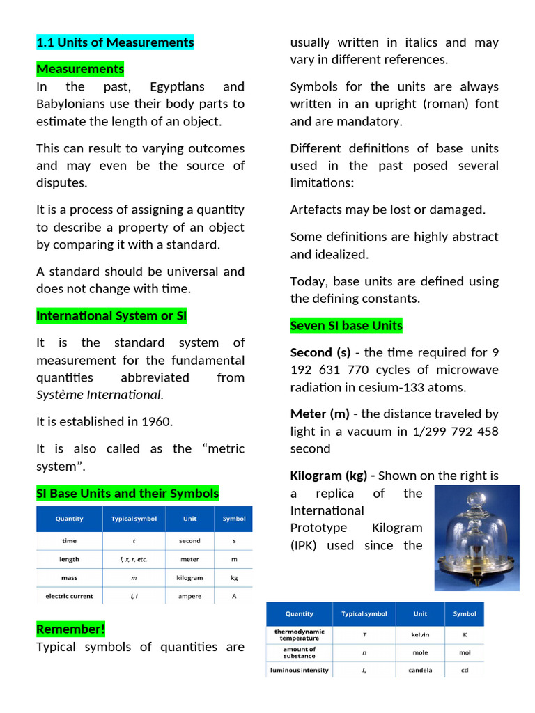 Gen Physics | PDF | International System Of Units | Kilogram