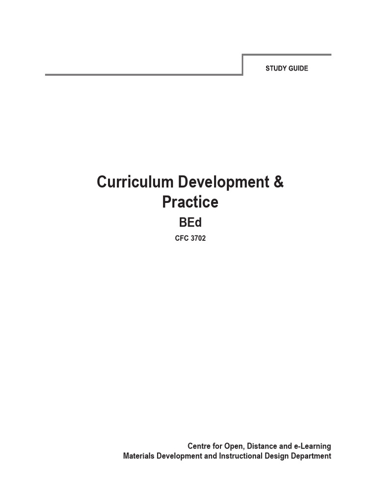 Curriculum Development Practice Guide | PDF