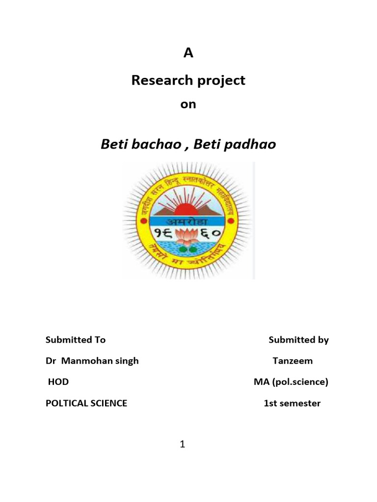 Beti Padao Beti Bachao | PDF