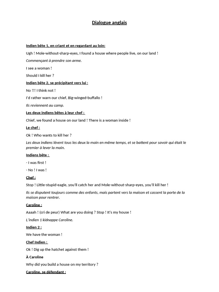 Dialogue Anglais | PDF