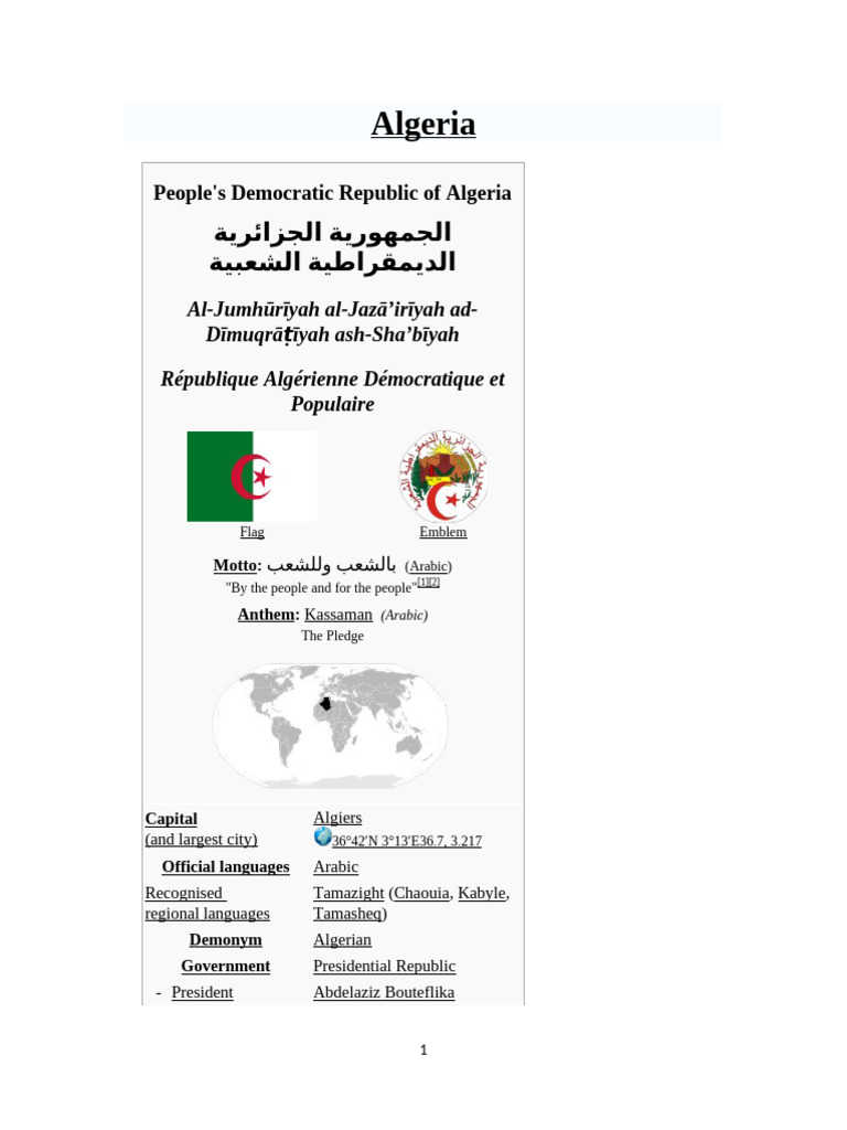 Algeria | PDF