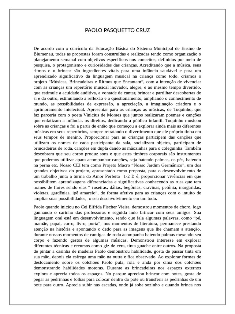 Paolo Pasquetto Cruz | PDF