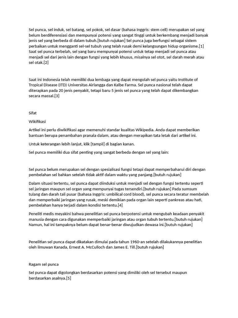 Sel Punca Scribd | PDF