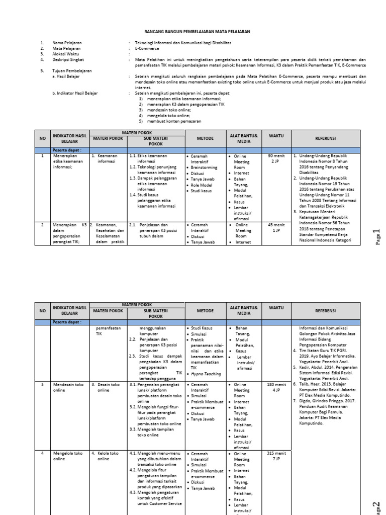Materi DTS/Silabus E-Commerce | PDF