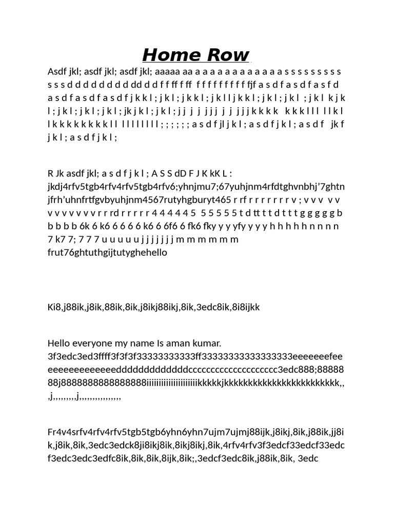 Typing Practice | PDF