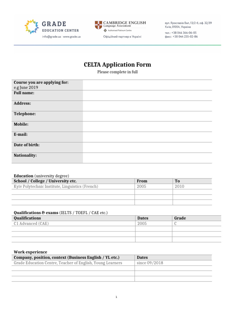 Celta Pre-Interview Task | PDF