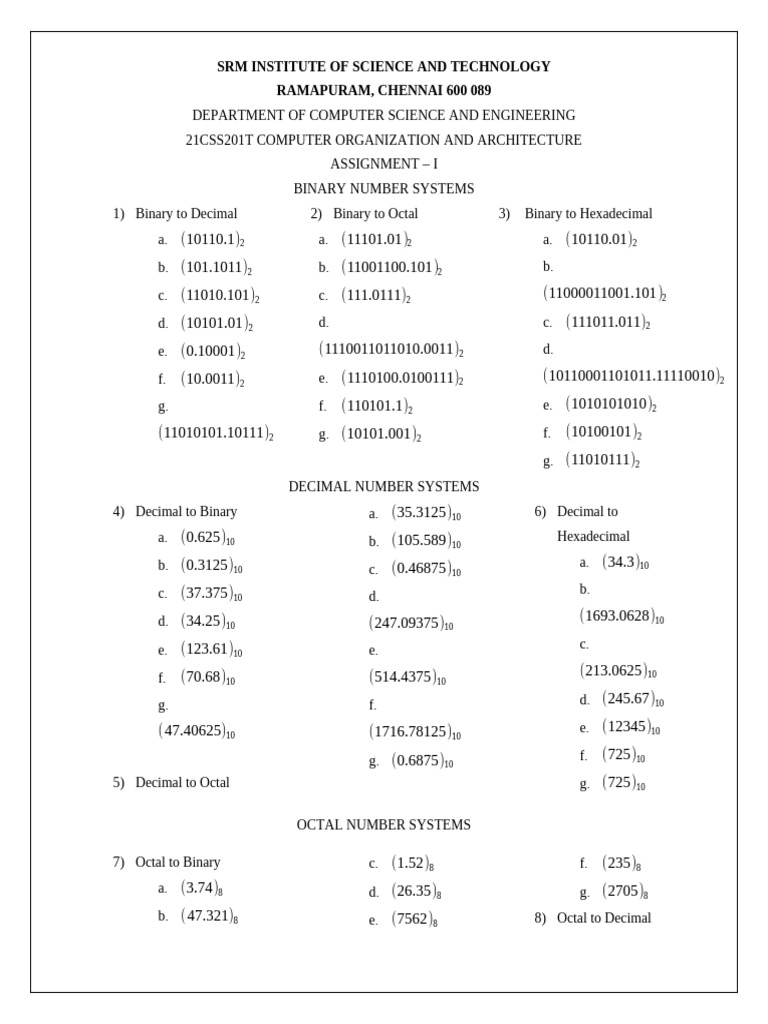 Coa Assignment 1 | PDF