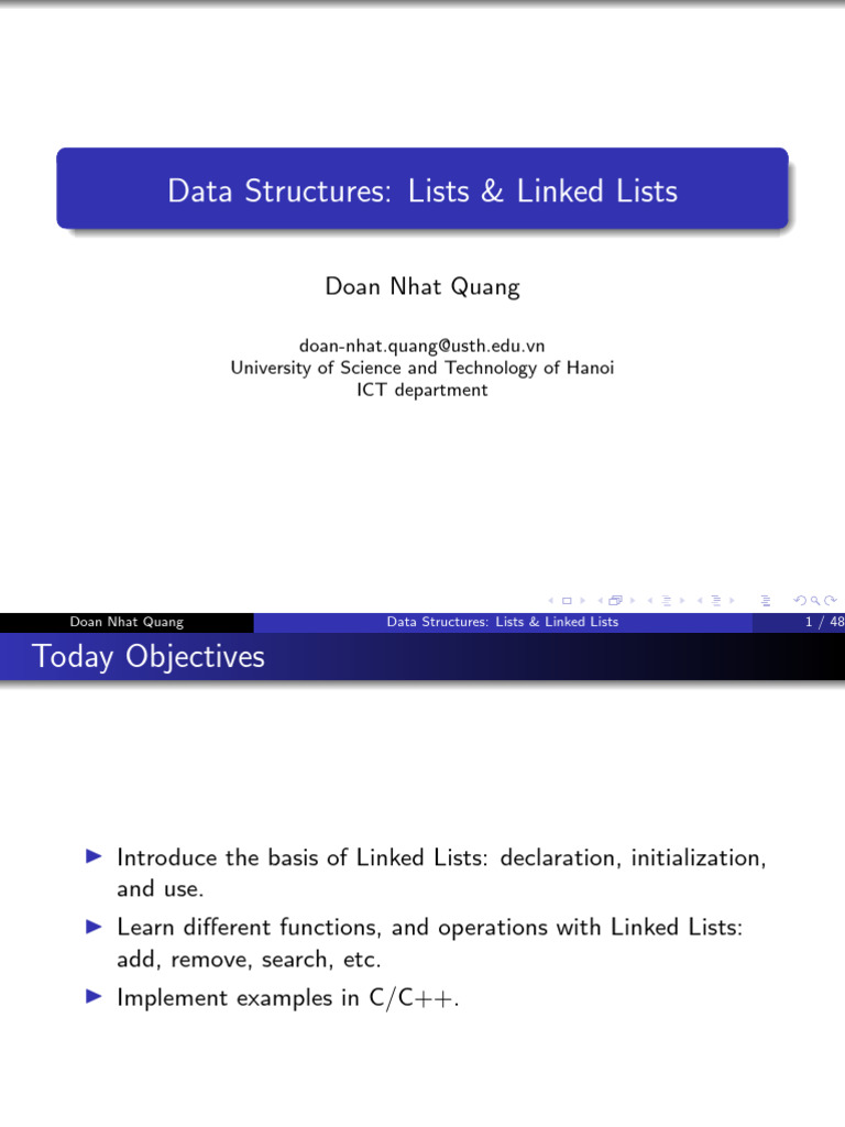 03 Linked Lists | PDF 03 Linked Lists | PDF