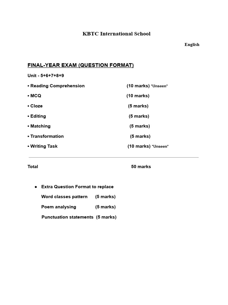 P6 Final-Year Revision | PDF