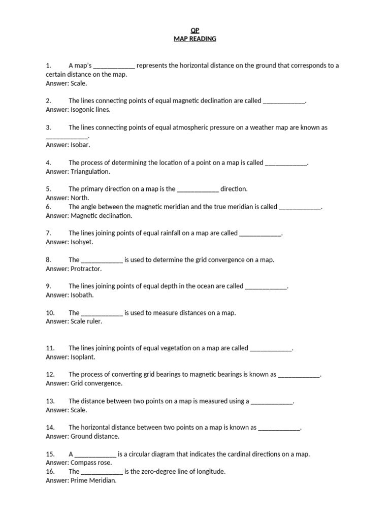NCC Map Reading | PDF