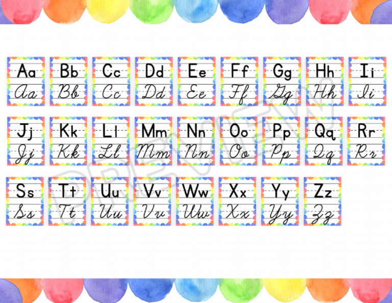 Cursive and Print Letter Alphabet 2 | PDF