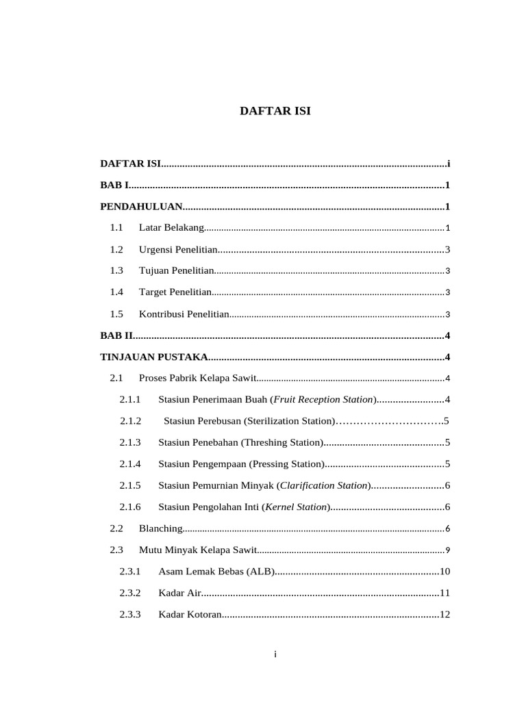 DAFTAR ISI PTRR | PDF