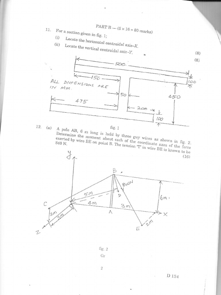 Engineering Mechanics Question Bank Vol 2 | PDF | Force | Friction