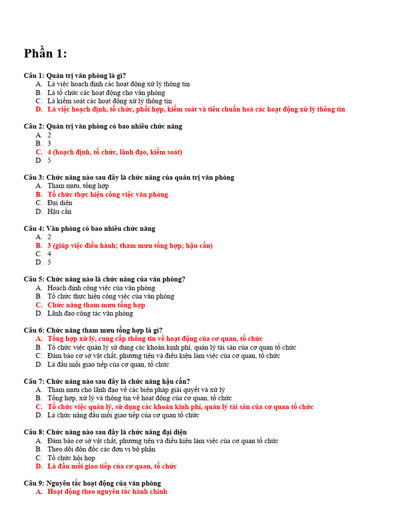 Trắc Nghiệm HCVP | PDF