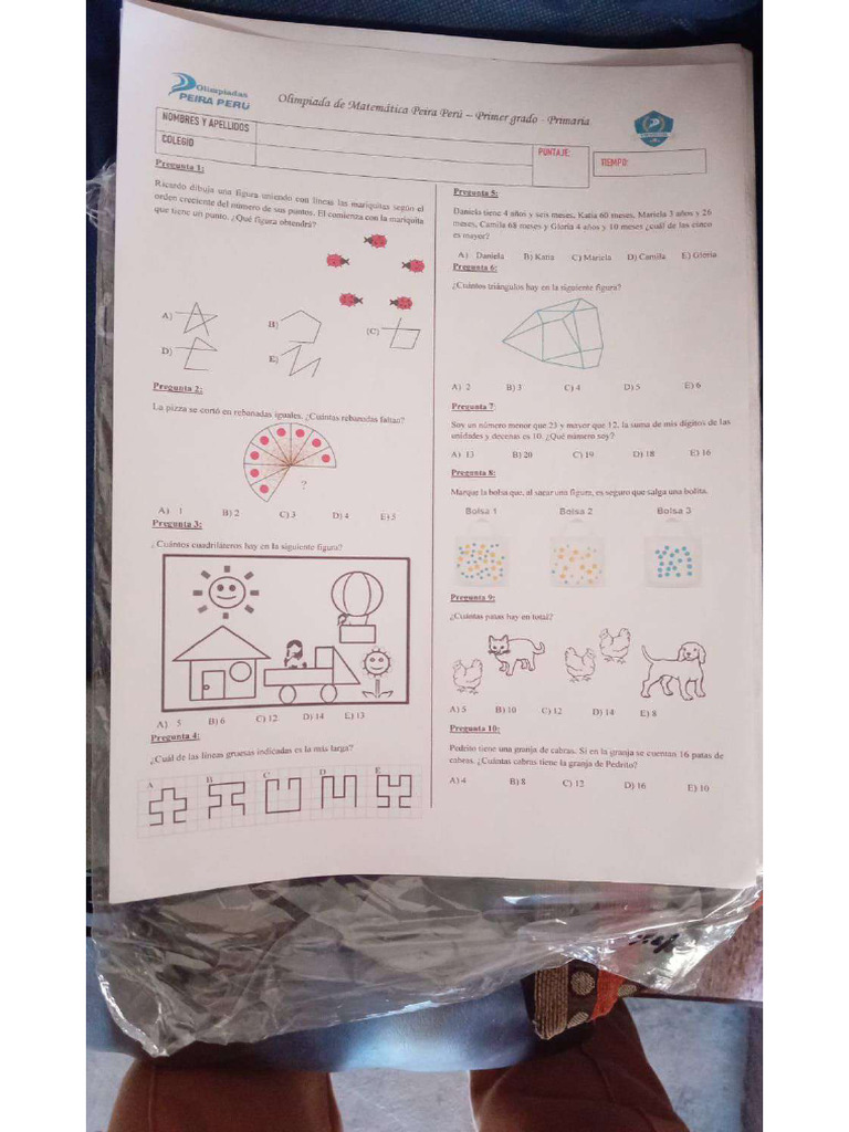 Examen Peira 2024 Concurso de Matemática y Comunicación 2024 - VRAEM | PDF