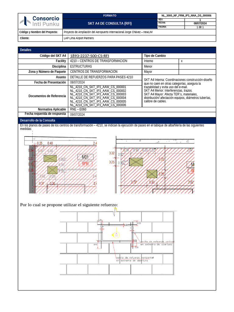 Detalle de Refuerzos de Pases 4210 | PDF