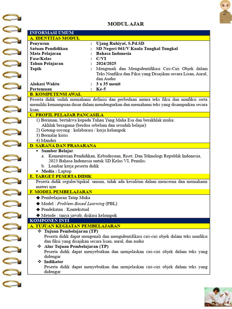 Modul Ajar Bi Pertemuan 5 | PDF