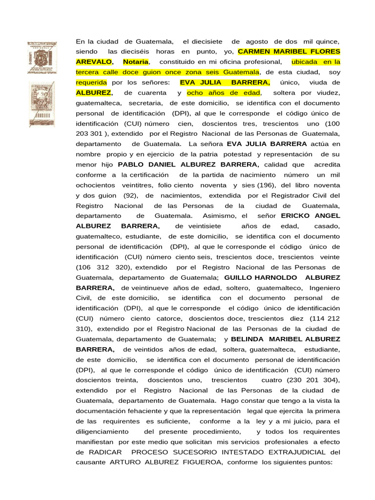 Proceso Sucesorio Intestado | PDF