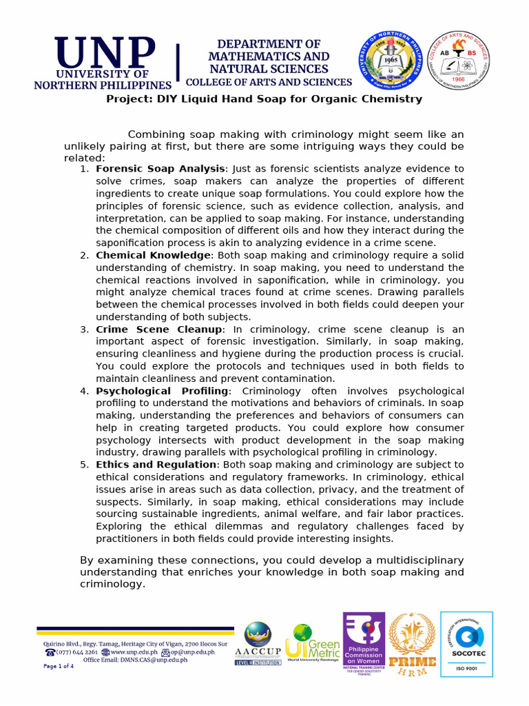 DIY Liquid Hand Soap Making Project | PDF