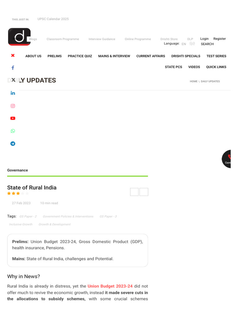 Rural India Drishti Ias - Google Search | PDF