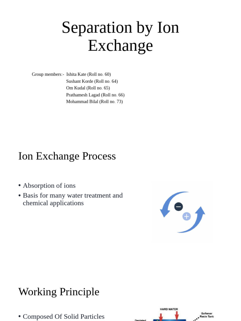 Separation by Ion Exchange | PDF