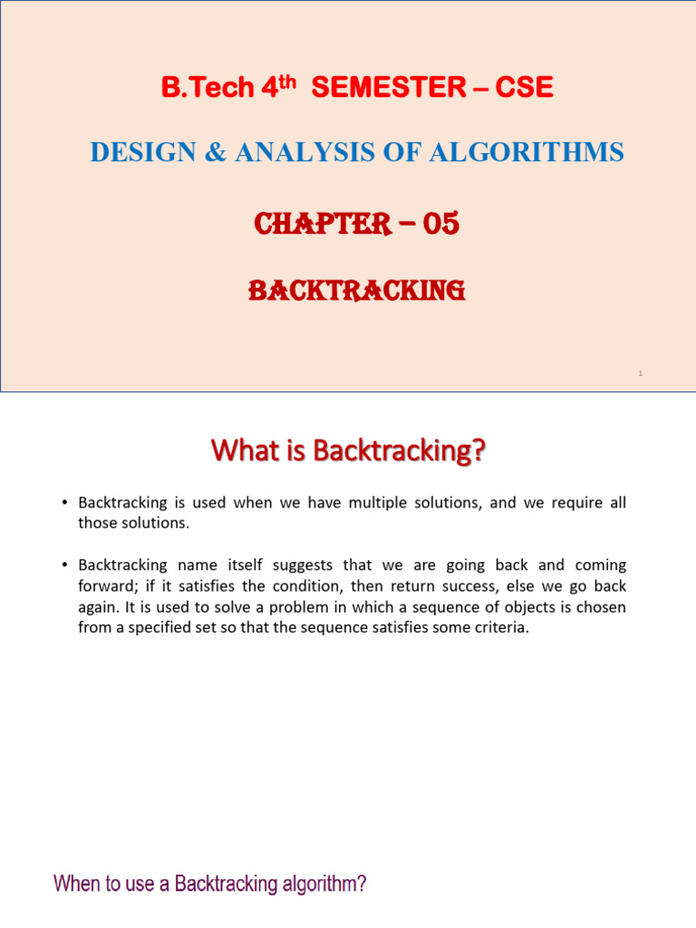 Chapter-05 Backtracking | PDF