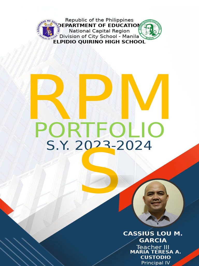 Garcia Cassius Lou - Rpms Eportfolio Template 2023 2024 Eqhs | PDF