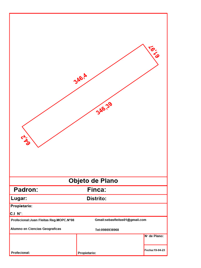 Formato A4 de Plano Topografico | PDF
