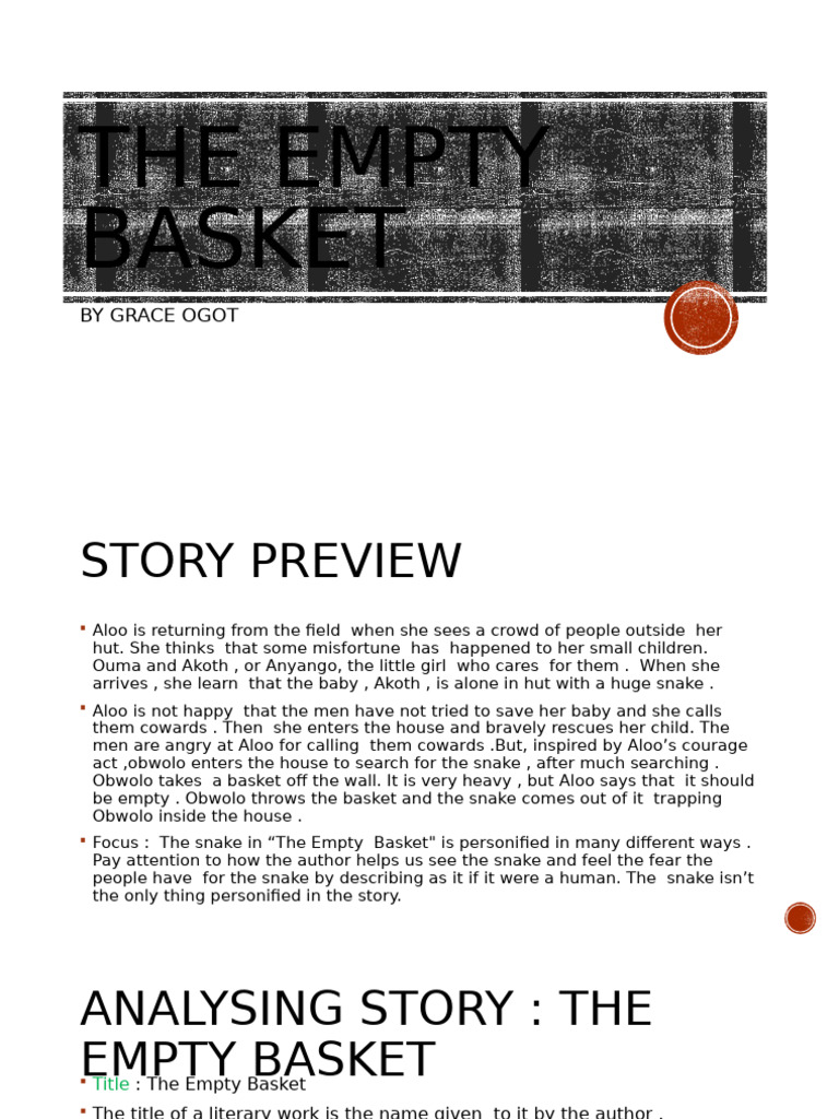 The Empty Basket | PDF