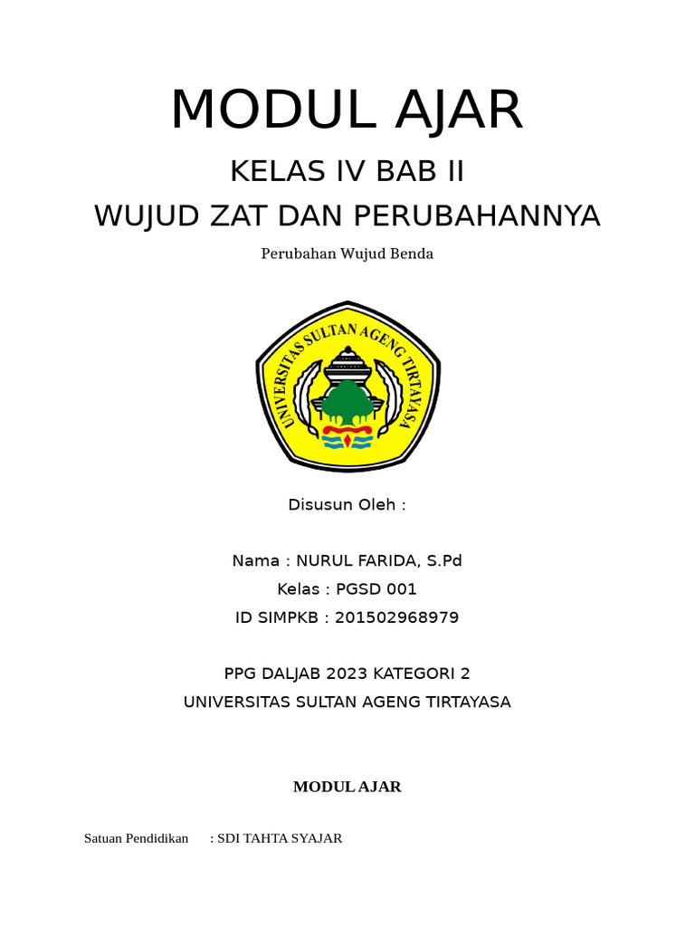 MODUL AJAR Baru | PDF