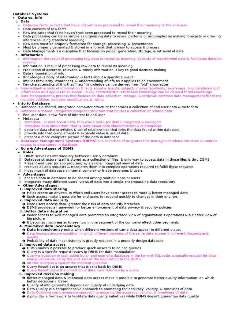 Chapter 1 Database Systems | PDF | Databases | Computers