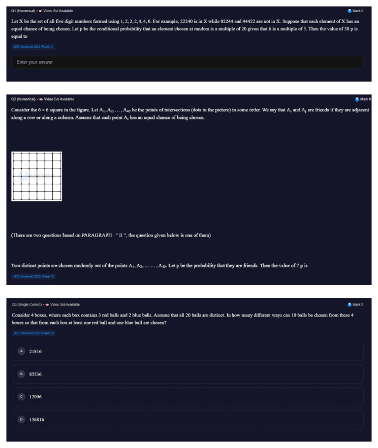 PNC JEE Adv PYQ's | PDF