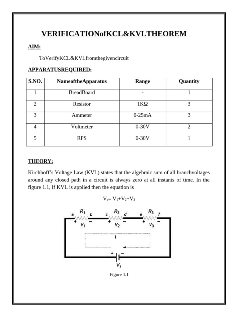 Eca Lab Manual Experiment Wise List | PDF | Voltage | Teaching Methods ...