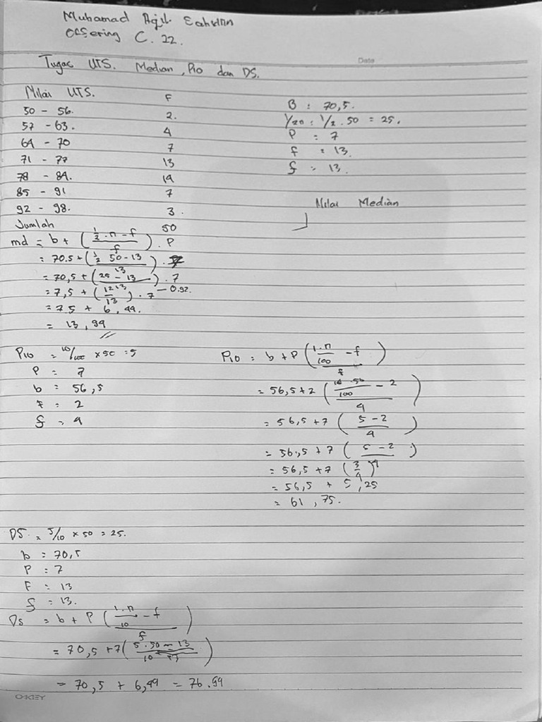 Tugas Statistika Muhammad Aqil Salahuddin Al Ayyubi | PDF