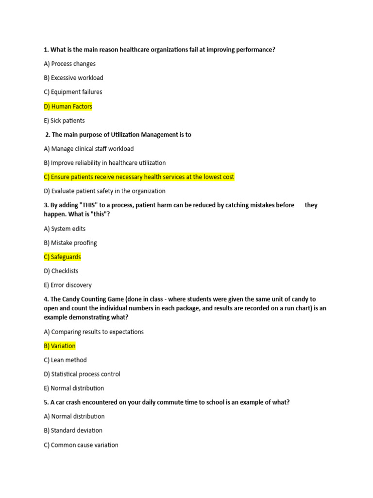 Quality Final Exam | PDF