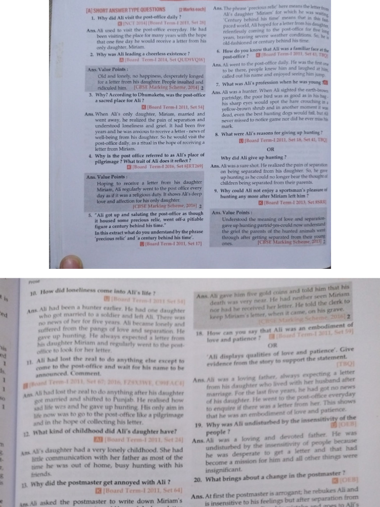 The Letter Extra Questions | PDF