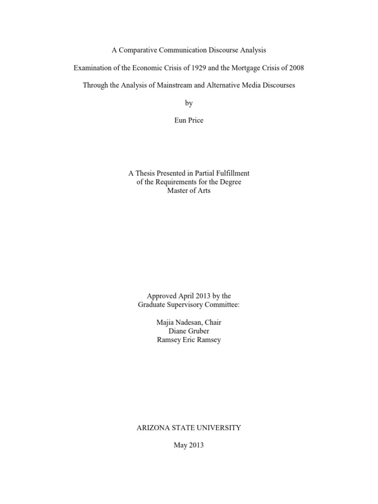 Eun Price - A Comparative Communication Discourse Analysis Examination ...