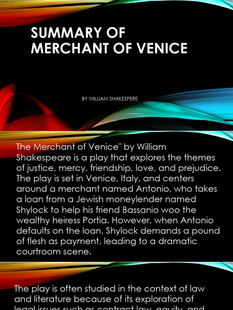 Summary of Merchant of Venice | PDF