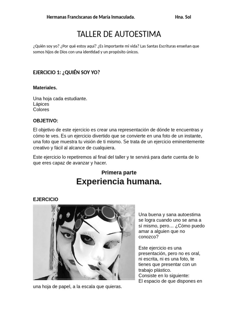 Taller de Autoestima | PDF