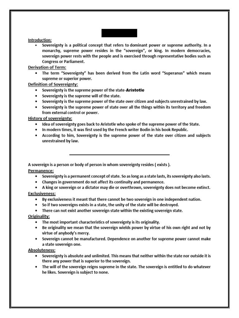 Sovereignty 12345 | PDF