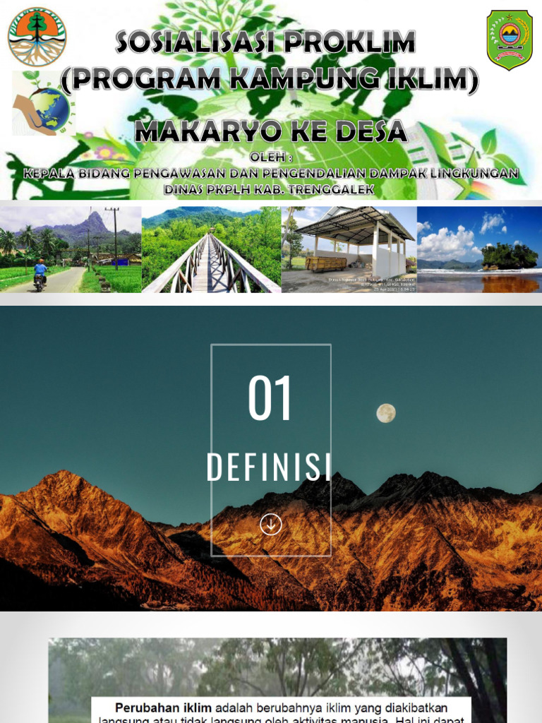 Materi Sosialisasi Proklim | PDF | Coastal Geography | Environmental Technology