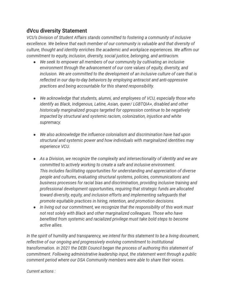 Caitlin Luu Diversity Statement | PDF