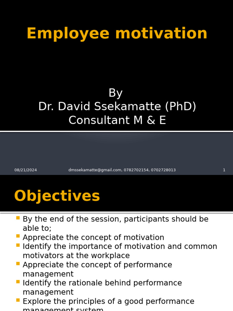 Employee Motivation and Performance Management | PDF