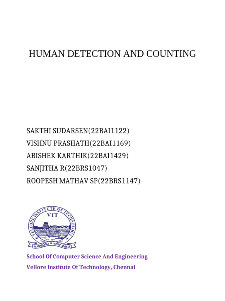 Human - Detection - and - Counting Research Paper | PDF