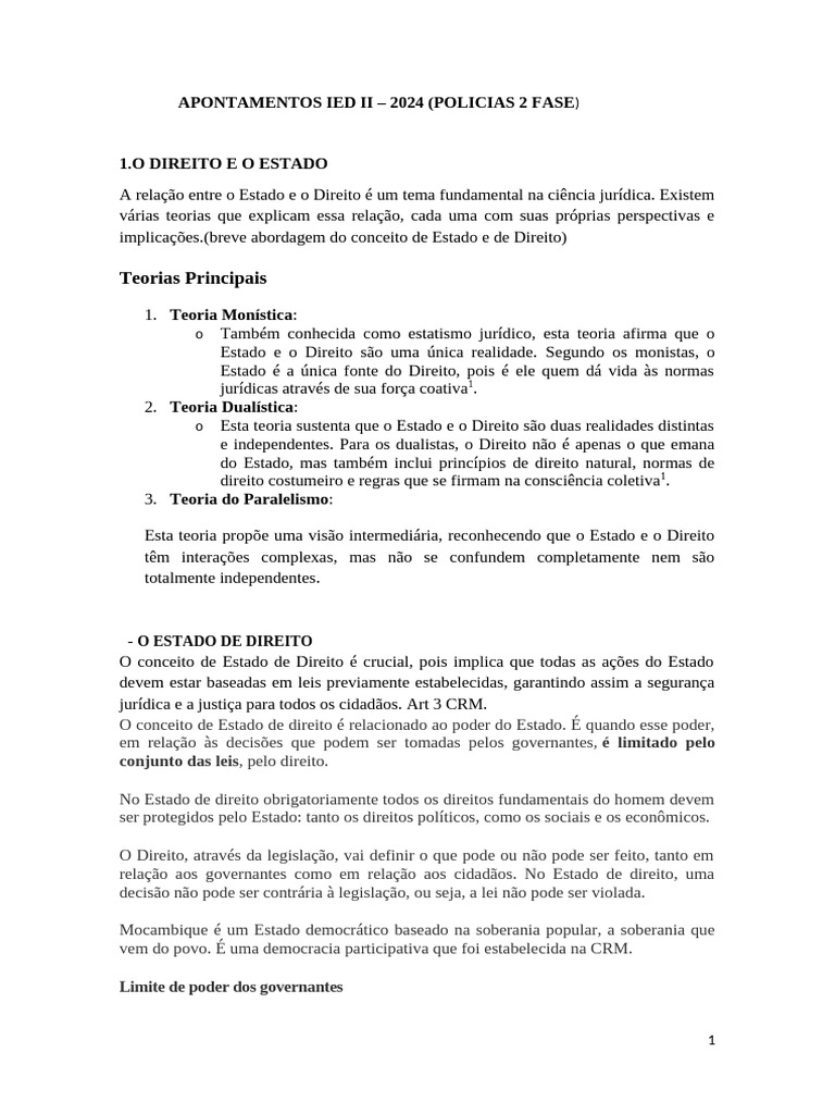 Apontamentos Ied Ii 2024 - 052251 | PDF