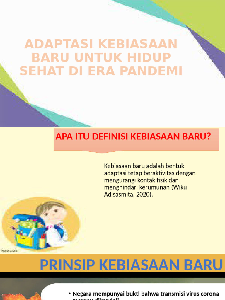 ADAPTASI KEBIASAAN BARU UNTUK HIDUP SEHAT DI ERA PANDEMI | PDF