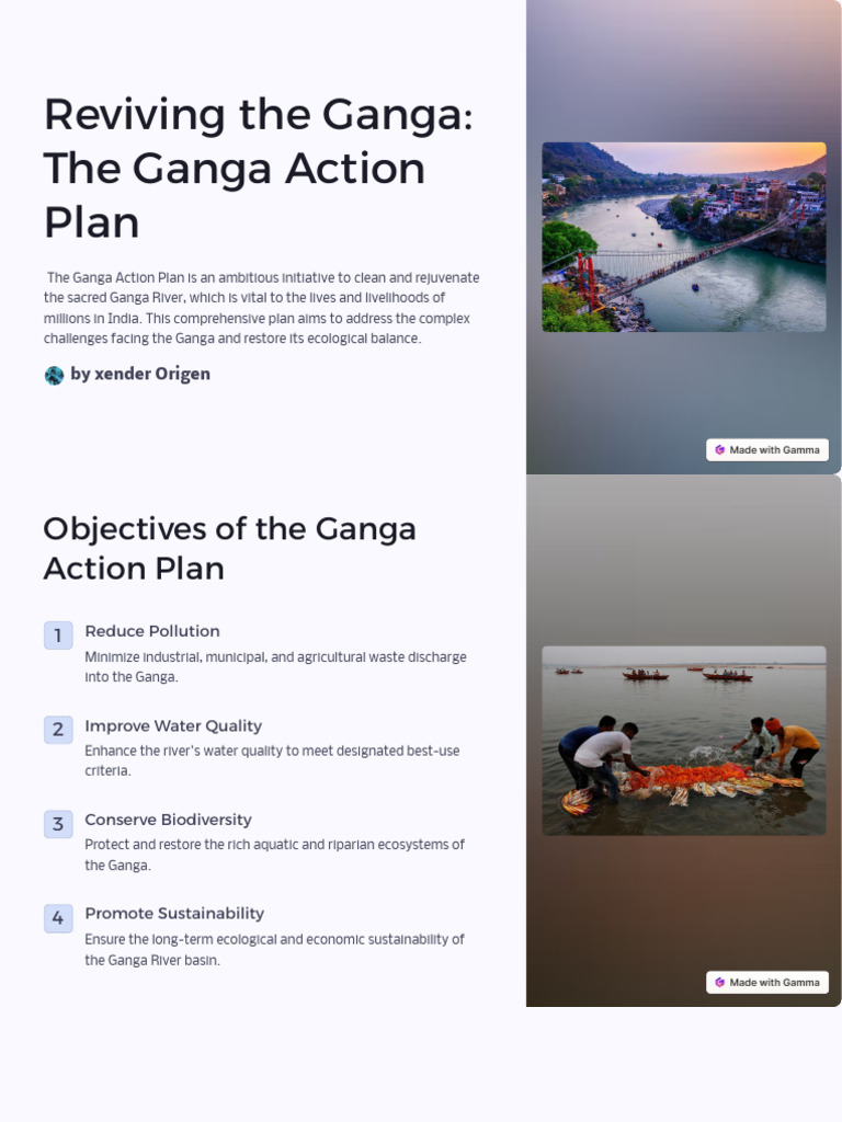 Reviving The Ganga: The Ganga Action Plan: by Xender Origen | PDF