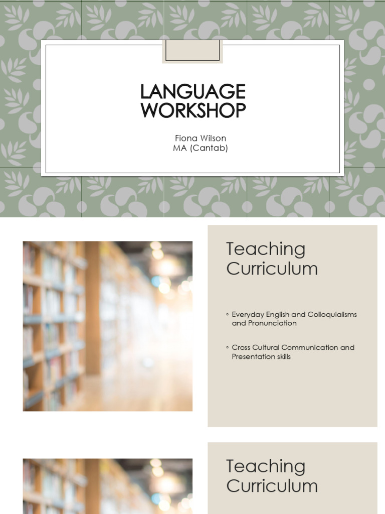 02 Language Workshop Unihive - Cross Cultural | PDF