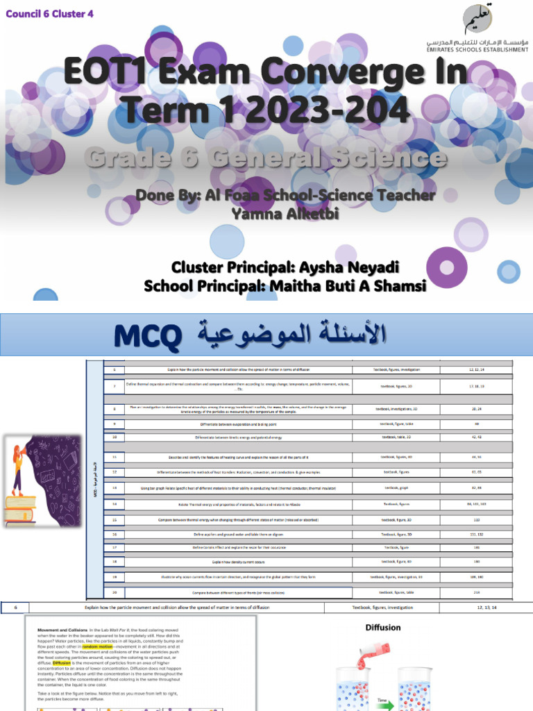 EOT 1 Science 6G 2023-2024 | PDF